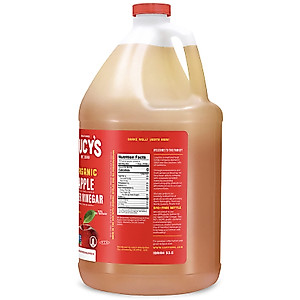 Lucy's Family Owned - USDA Organic NonGMO Raw Apple Cider Vinegar, Unfiltered, Unpasteurized, With the Mother, (Gallon)