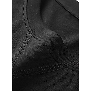 JMIERR Men's 3 Pack Cotton Hipster Hip Hop Longline Crewneck T-Shirt, Short Sleeve Gym Workout Athletic T Shirts for men Pack,M, Black/Black/Black