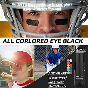 CCBeauty Light Green Face Body Paint Stick, Lime Green Eye Black for Sports, St. Patrick's Day Foundation, Goblin Hulk Shrek Hunting Camo Witch Makeup for Halloween Cosplay Costume Parties