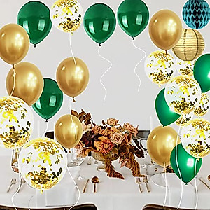 Graduation Party Decorations 2023 Green Gold/Green Gold Balloons/St. Patrick’s Day Decorations/Green Gold Birthday Party Decorations Summer/Jungle Theme/Christmas Party Decorations