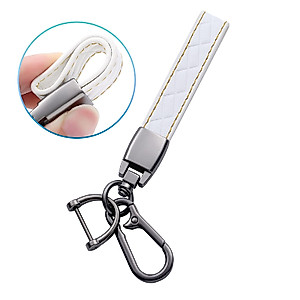 Compatible with Jeep Grand Cherokee Key Fob Cover, 3 4 5 Buttons Protector for Jeep Key Cover with Key Fob Keychain, Fit for Jeep Compass Renegade Cherokee (Jep-W)