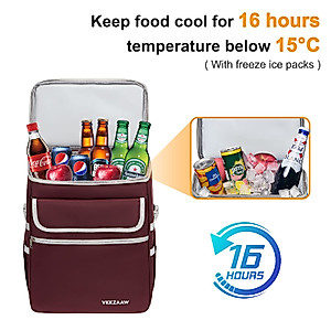 VKKZAAW Backpack Cooler Insulated Leak Proof 36 Cans,Cooler Backpack Insulated Waterproof for Men Women Beach Camping Lightweight Cooler