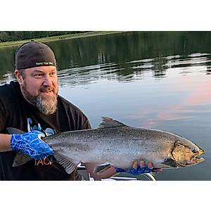 Fishoholic Fishing Face Mask Buff -3 Colors- UPF50+ Fishing Neck Gaiter Wind Dust Sun Protection Hunting Bandana (BlueH2OCamo)