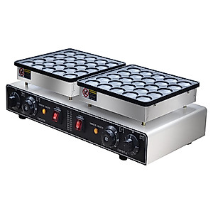 Mini Dutch Pancake Baker, 50PCS 1900W Commercial Electric Nonstick Waffle Maker Machine ， 1.8 Inches Pancake Maker Machine Dutch Poffertjes Grill For Home Kitchen Restaurant Snack Dessert