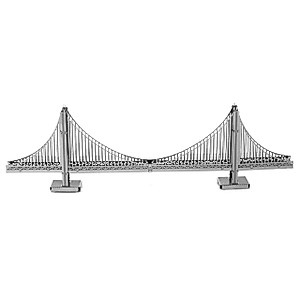 Metal Earth San Francisco Golden Gate Bridge 3D Metal Model Kit Bundle with Tweezers Fascinations