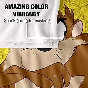 Looney Tunes Blanket, 50"x60", Taz Character Silky Touch Super Soft Throw