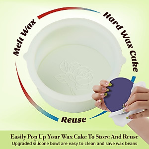 ViiLife Replacement Wax Bowl for Wax Warmer, Silicone Wax Bowl Home Use for Wax Machine Waxing kit Bowl Single Replacement Bowl