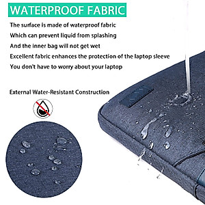 KCY Laptop Bag Case 13 13.3 14 Inch with Shoulder Starp, Waterproof Slim Computer Sleeve Compatible with MacBook Air 13 M1/M2, MacBook Pro 13/14, 13.5” Surface Laptop 5/4, Chromebook 14, Blue