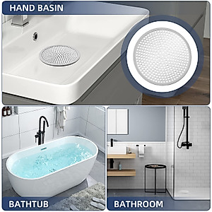 WINDALY 3 Pack of Shower Drain Hair Catcher/Cover/Strainer, Stall Drain Protector/Cover, Stainless Steel (3 Pack)