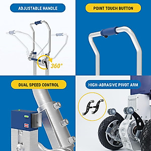 Electric Stair Climber 1500W Motor Powered Hand Trolley 550lbs Load Capacity Heavy Duty Stair Climbing Cart, Motorized Stair Climbing Hand Truck with Foldable Handle and Brake System - XSTO ZW7250GC