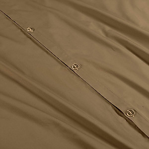 Royal Tradition Solid 300-Thread-Count, 100-Percent Cotton King/California King, 3PC Duvet Cover Set with Buttons Enclosure, Taupe