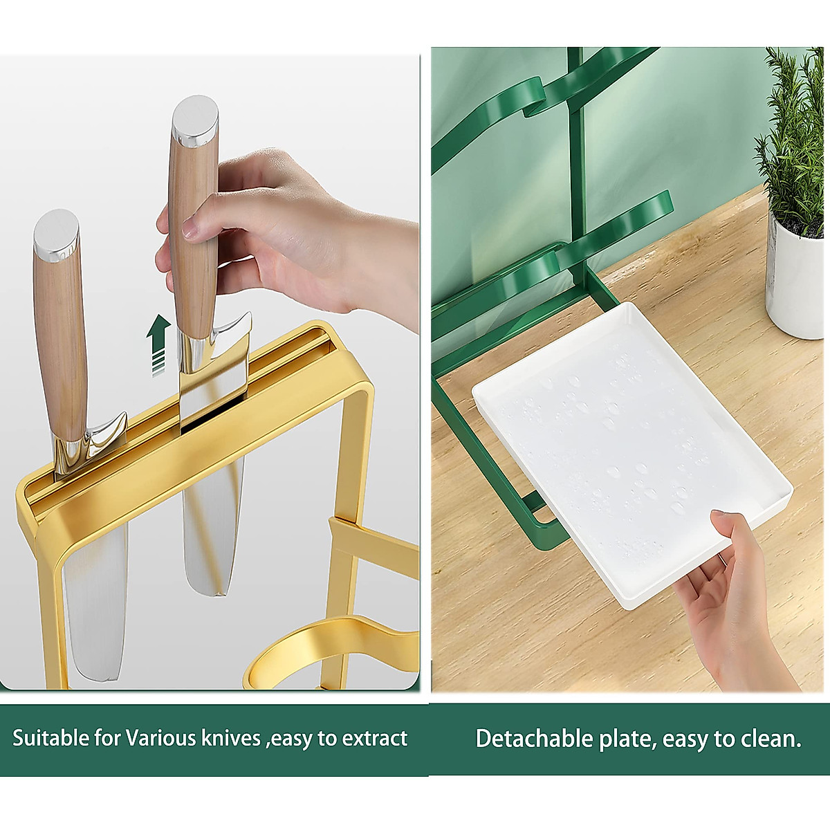 Pot Lid Organizer, Spoon Rest, Knife Rack, Multi-function Pot Lid Pan Cooking Board Spatula Kitchen Utensil Stand Cover Holder, Wall/Door Mounted Cabinet Storage Organizer with Removable Tray