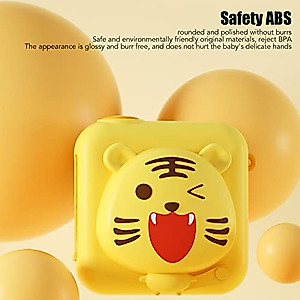 Mothinessto Childrens Camera, Yellow Tiger Cute Cartoon Kids Digital Camera Multi Function 720P Video Resolution for Girls for Outdoor for Home for Birthday Gift