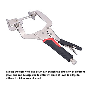 Orenic Pocket Hole Clamp, 360° Rotation Movable Claw Grip Adjustable Buckle Woodworking Clamps, Open Pliers Pocket Hole Jig Kit, Adjustable Clamps for Woodworking & Angled Holes, Woodworking Clamps