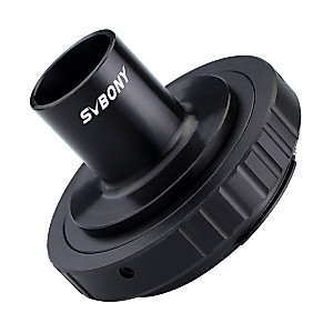 SVBONY Microscope T Adapter Camera Adapter T2 Mount Adapter for Canon EOS Camera and Microscope with 23.2mm Eyepiece Ports