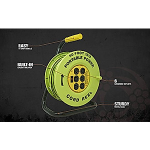 Designers Edge E238 Extension Cord, 12/3-Gauge, Vivid Green