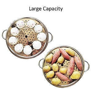 Steamer Rack, 11.81" / 30cm 304 Stainless Steel Removable Legs Multifunction Steaming Stand Holder Rack for Steamer Pot Pans