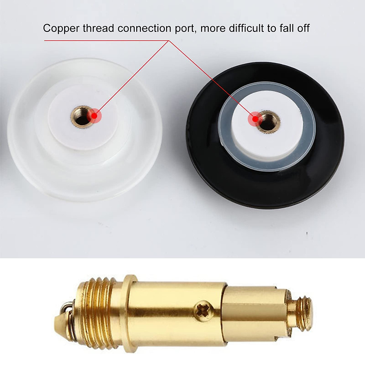 Carkio 2PCS Bathroom Sink Stopper Replacement, Pop Up Bolt Basin Bath Sink Drain Waste Click Clack Brass Push Spring Plug for Bathroom Kitchen Sink