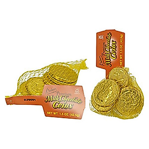 Set of 18 Palmer's Premium Milk Chocolate Coins - 2 Bags of Coins - Perfect Party Favor, Table Scatter, Easter Egg Filler, and More!