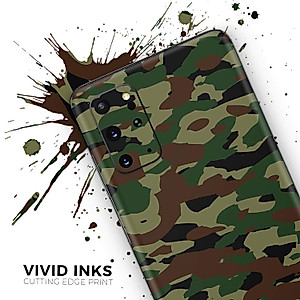 DesignSkinz Traditional Camouflage Protective Vinyl Decal Wrap Skin Cover Compatible with The Samsung Galaxy S20 (Screen Trim & Back Glass Skin)