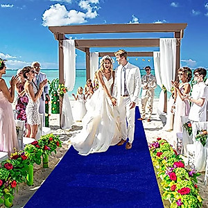 Aisle Runner for Wedding Ceremony Blue Aisle Runners Indoor Outdoor Carpet Runner 2.5x15FT Hallway Carpet Rug for Bride Wedding Runner Floor Runway with Carpet Tapes Rustic Birthday Aisle Decorations