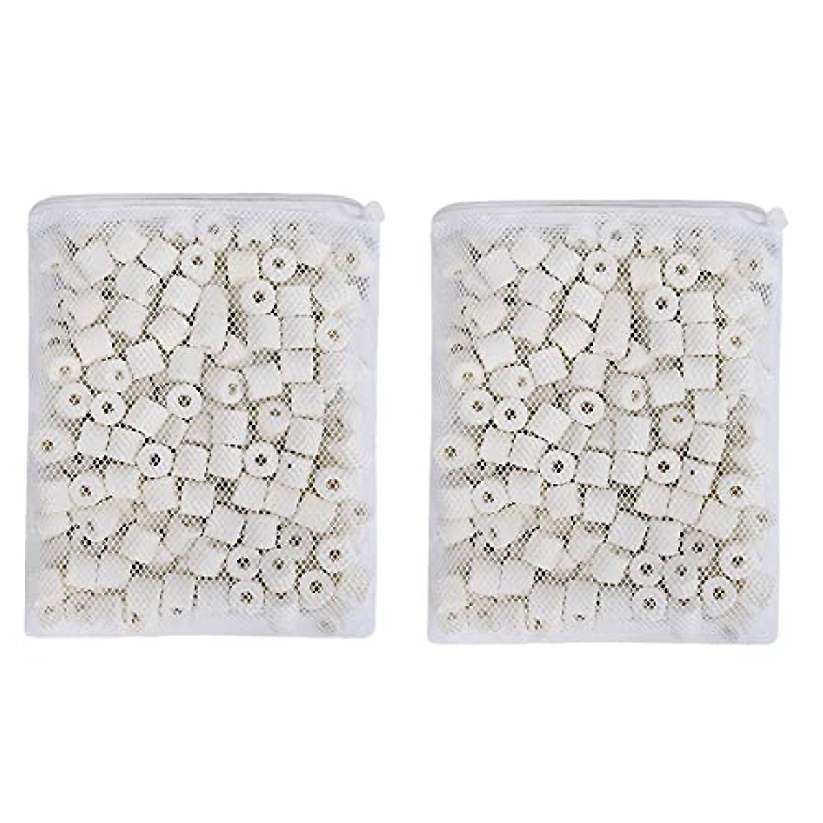 AFACYGN Aquarium Bio Filter Media Sponge with Ceramic Media Kit for ML350, Foam Filter Pad Inserts and Ceramic Ring for ML350 (2 Sponge + 2 Bag Ceramic Ring)