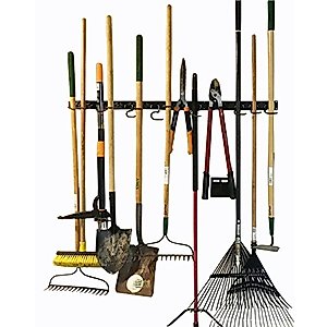 FITOOL Adjustable Storage System 48 Inch, Wall Holders for Tools, Wall Mount Tool Organizer, Garage Organizer, Garden Tool Organizer, Garage Storage