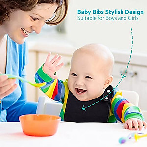 Baby Burp Cloths & Baby Bibs Set Super Absorbent and Soft Baby Spit Up Burping Rags for Boys and Girls