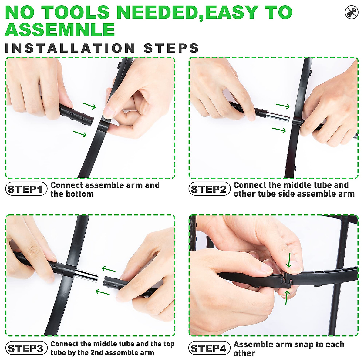 Garden Trellis 4 Pack 60&quot; Tomato CageTall Plant Support Climbing Vines Flowers Stands,Plant Cages &amp; Supports for Vines Crop Vegetable, Flowers,Potted Plants,with 60pcs Plant Clips