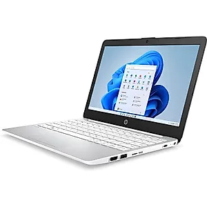 HP Stream 11-inch HD Laptop, Intel Celeron N4000, 4 GB RAM, 32 GB eMMC, Intel UHD, Windows 10 Home in S Mode (11-ak0020nr, Diamond White) (Renewed)