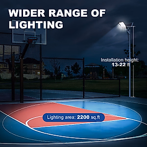 WYWNA Solar Street Light Solar Street Lights Outdoor Waterproof Solar Powered Led Street Light Dusk to Dawn Super Bright Commercial Solar Parking Lot Lights for Yard/Garden/Stadium (1, 1200W)