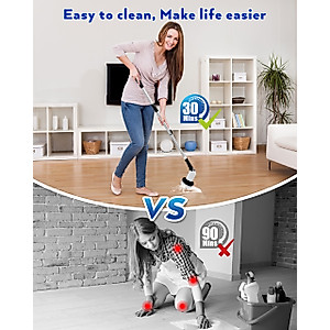 cllis Electric Spin Scrubber, Shower Scrubber with Long Handle & 8 Replaceable Brush Heads, 3 Speeds Cleaning Brush Power Scrubber, Adjustable Extension Handle Spin Brush for Cleaning Bathroom,Tub