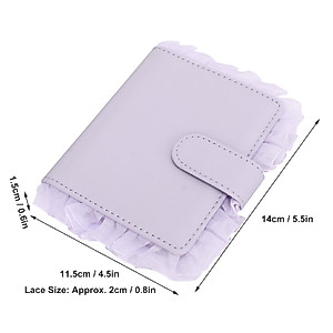 Camera Picture Holder, Universal Mini Film Photo Album with Cute Lace for Display (Purple)