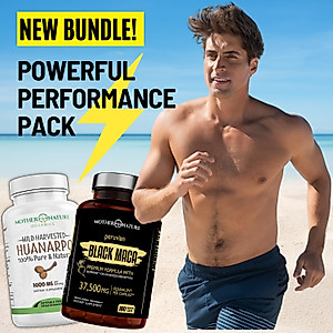 Organic Black Maca Root Extract Highest Potency 50:1, 37,500mg, 6 Month Supply, Boost Stamina, Performance, Energy, Muscle Gain & Workout, Peruvian Maca Pills w/Bioperine & Non-GMO