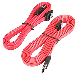 LINESO 2 Pack ESATA to SATA Cable Able to Male M/M Shielded Extender Extension HDD 6Gbps