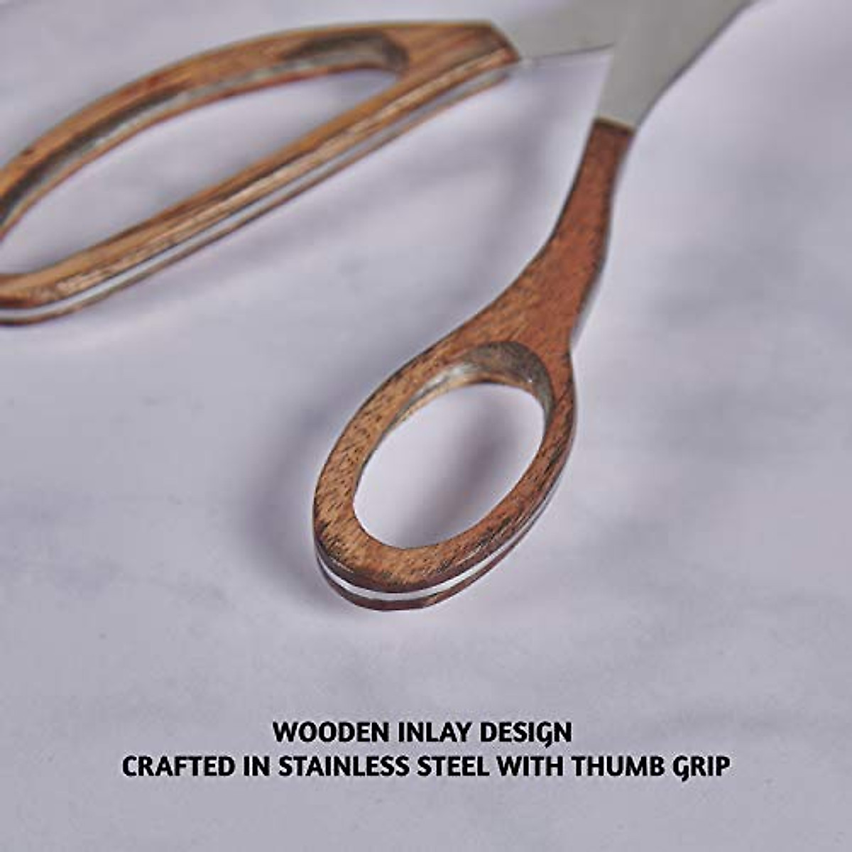 Folkulture Salad Tongs or Tongs for Cooking, Heavy Duty Stainless Steel Kitchen Tongs for Cooking, Grill or Serving Food Bread Dessert, Heat Resistant, 11.5 Inches Metal Tongs, Chrismas Gifts, Wooden