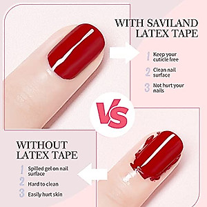 SAVILAND Liquid Latex for Nails, 30ML Latex Nail Polish Barrier Peel Off - Latex Tape Peel Off for Nails Cuticle Guard Skin Barrier Protector Nail Latex with Tweezers for Home DIY Nail Art Salon