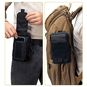 EXCELLENT ELITE SPANKER Tactical EDC Pouch Molle Utility Pouches Phone Holster Pouch Waist Bag Tool Pouch for Molle Accesssories（Black