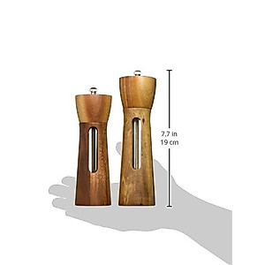Rachael Ray Tools and Gadgets 2-Piece Acacia Salt and Pepper Grinder Set