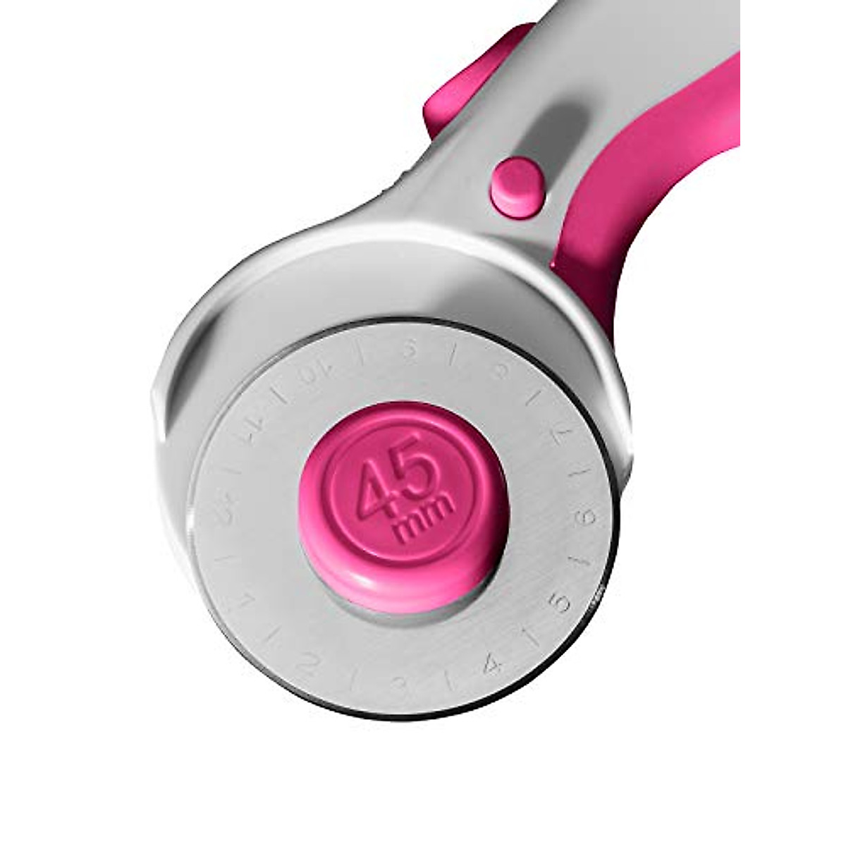 Elan Rotary Cutter for Fabric Rosa, Fabric Rotary Cutter Sewing, Fabric Cutters, as Blade Roller Cutter for Fabric Cutter, Rotary Cutter Blades 45mm, Fabric Cutting Wheel, Perfect Quilting Tools