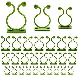 110Pcs Wall Plants Climber Vine Sticky Wall Clips Green 3 Different Size Wall Fixture Clips | Plant Fixture Cable Clips Self-Adhesive Plant Clips Fixing Hook Wall Vine Supports Traction Wall Clip