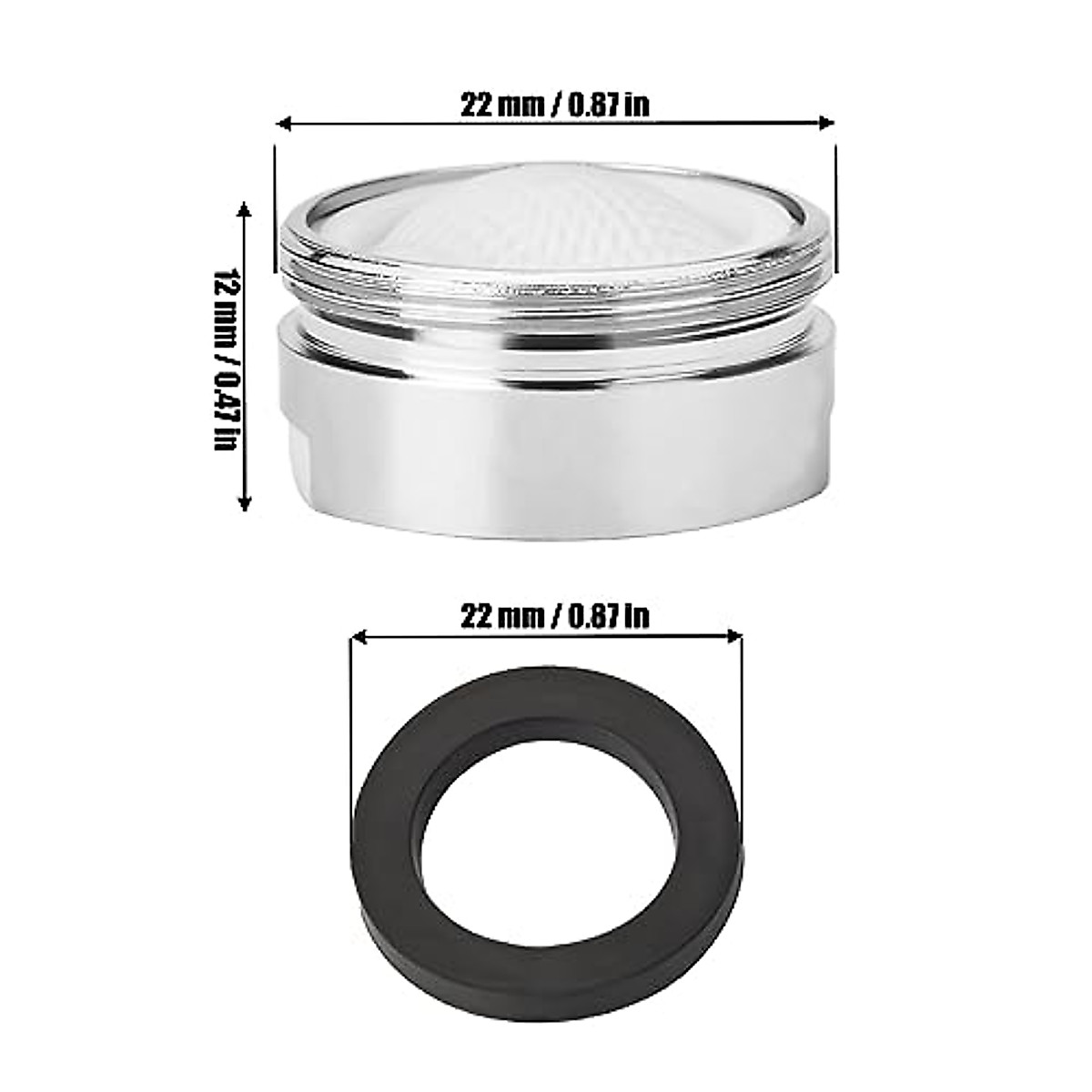 6 Pcs Faucet Aerator 22 mm Screw on Aerator for Sink Faucet Sink Faucet Aerator Replacement for Bathroom Kitchen and Garden