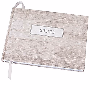 Global Printed Products Wedding Guest Book 9"x7" (Grey Wood) - WGB-Gry