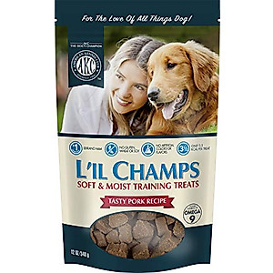 Pet Brands American Kennel - Club Lil Champs Soft & Moist Dog Treats | Pork Flavor Chews | 12 Ounces | All Breed Sizes