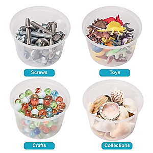 Fonteme 64 oz Deli Plastic Food Storage Containers with Lids – 12 Sets | Microwave, Freezer, and Dishwasher-Safe Meal Prep Containers | Stackable, Leak-proof Containers for Securely Food Storage…