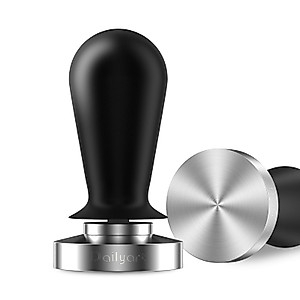 Dailyart 53mm Espresso Tamper - Spring-loaded Coffee Tamper, Barista Espresso Accessories with 30lbs Springs, 100% Flat Stainless Steel Base Tamper Fits Breville Series Portafilter Basket.