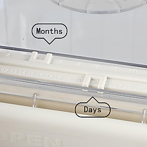 Waikhomes Airtight Food Storage Containers, BPA Free Plastic Square Keeper Container for Flour, Sugar, Baking Supplies, with Measuring Cup