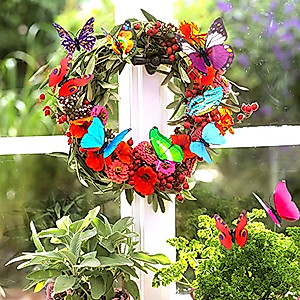 Augshy Butterfly Decorations, 75 Pcs Butterfly Stakes Waterproof Decorative Garden Stakes for Indoor/Outdoor Christmas Yard Decor