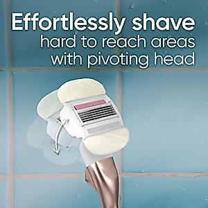 Gillette Venus, Razors for Women, Comfortglide, Womens Razor, Olay Sugarberry, Venus Razor Refills for Women, Rose Gold Metal Handle + 4 Blade Refills, Razor Blades, Razors, Womens Razors for Shaving