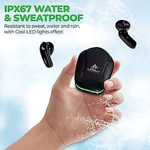 LATAVY HOME EDITION Wireless Earbuds IPX5 Waterproof Noise Cancelling Microphone Compatible with Apple & Android MP3 Tablet Laptop Audio Devices Black